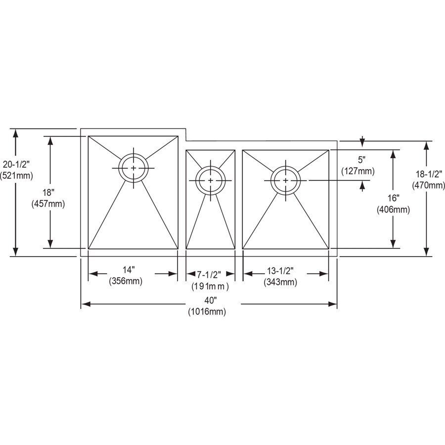 Elkay Avado Undermount 40-in x 20.5-in Polished Satin Stainless Steel ...