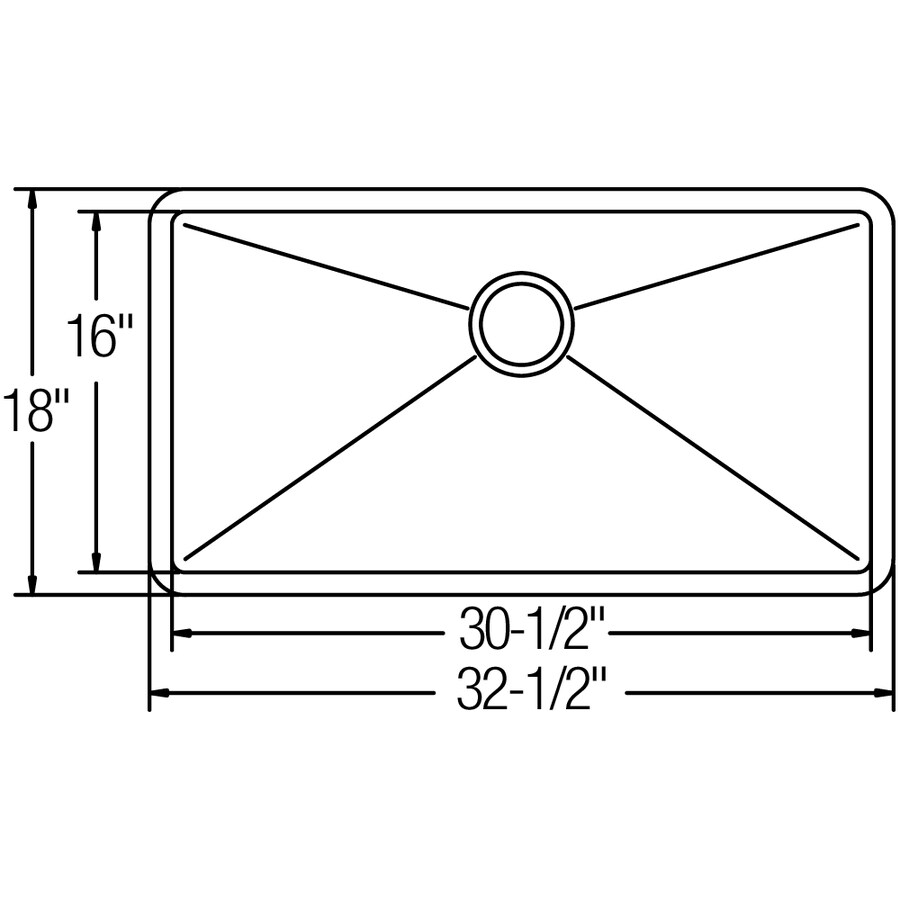Elkay Avado Undermount 32.5-in x 18-in Polished Satin Stainless Steel ...