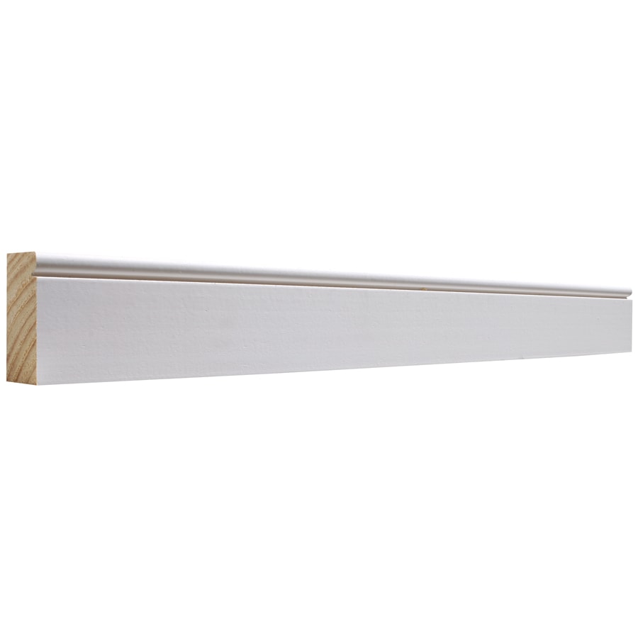 EverTrue 1-1/16-in x 2-in x 7-ft Traditional Primed Pine 175 Baseboard ...