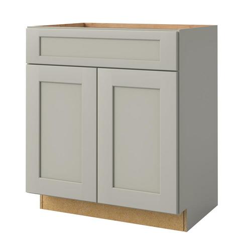 allen + roth Stonewall 27-in Stone Bathroom Vanity Cabinet in the ...