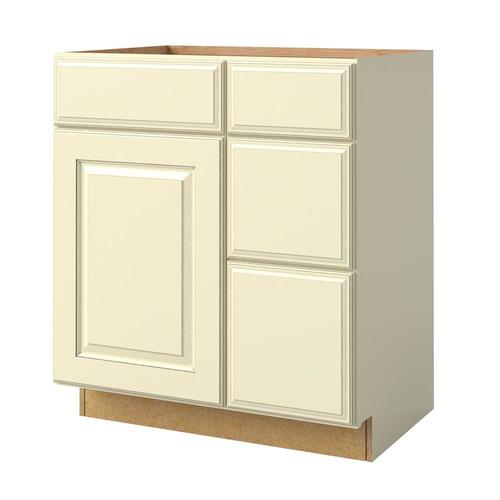 allen + roth Annscroft 30-in Hazelnut Bathroom Vanity Cabinet in the ...