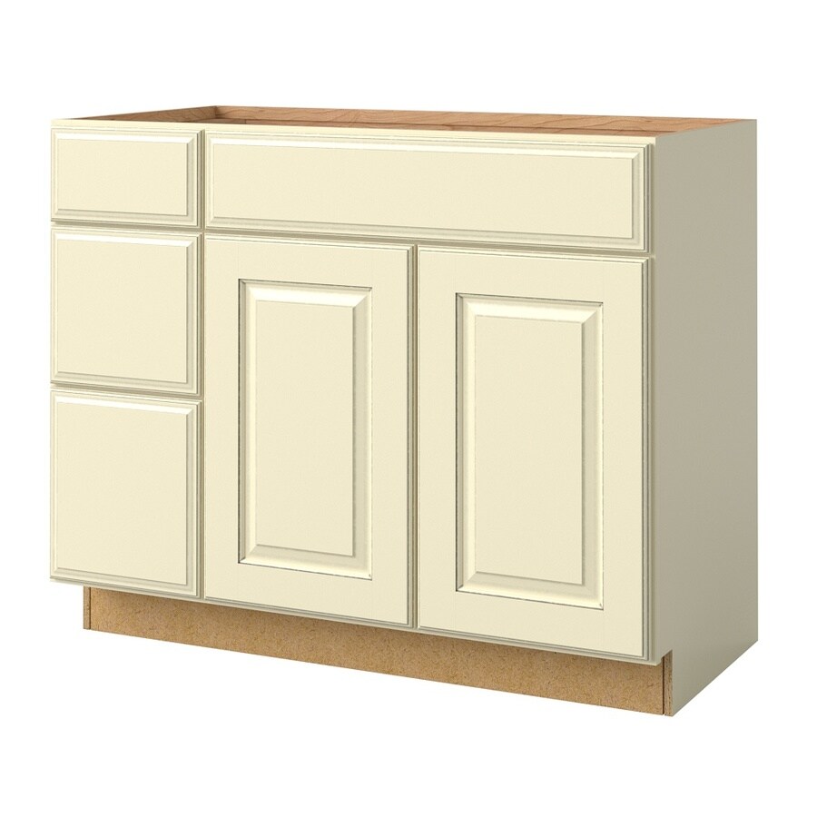 allen + roth Annscroft 36-in Hazelnut-Mirror Bathroom Vanity Cabinet at ...
