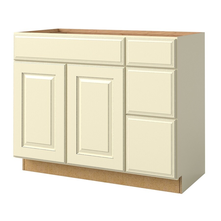 Allen + roth Annscroft 42-in Hazelnut Bathroom Vanity Cabinet at Lowes.com