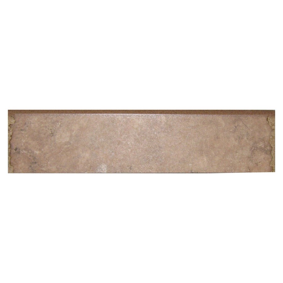 Style Selections Cagliaria Walnut - Glazed Porcelain Porcelain Bullnose ...