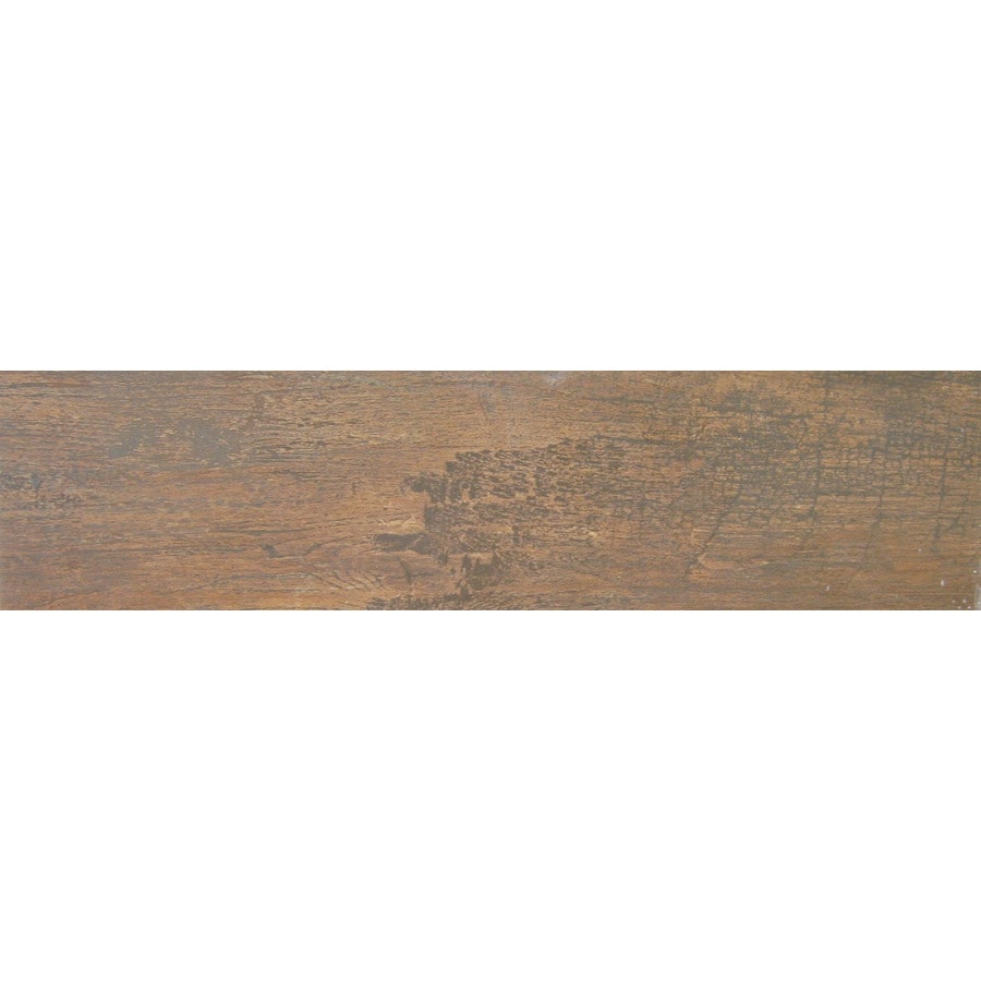Cabin Row Weathered Oak Glazed Porcelain Tile at Lowes.com