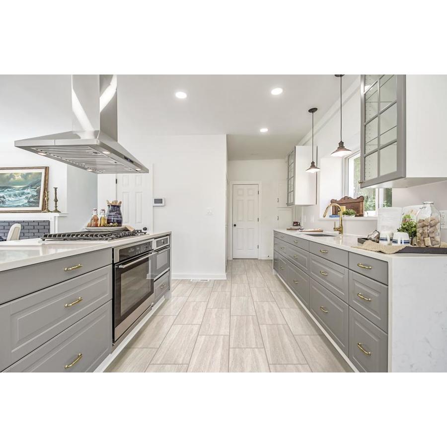 TRUE PORCELAIN CO. Revolutionary Beige 12-in x 24-in Glazed Porcelain ...