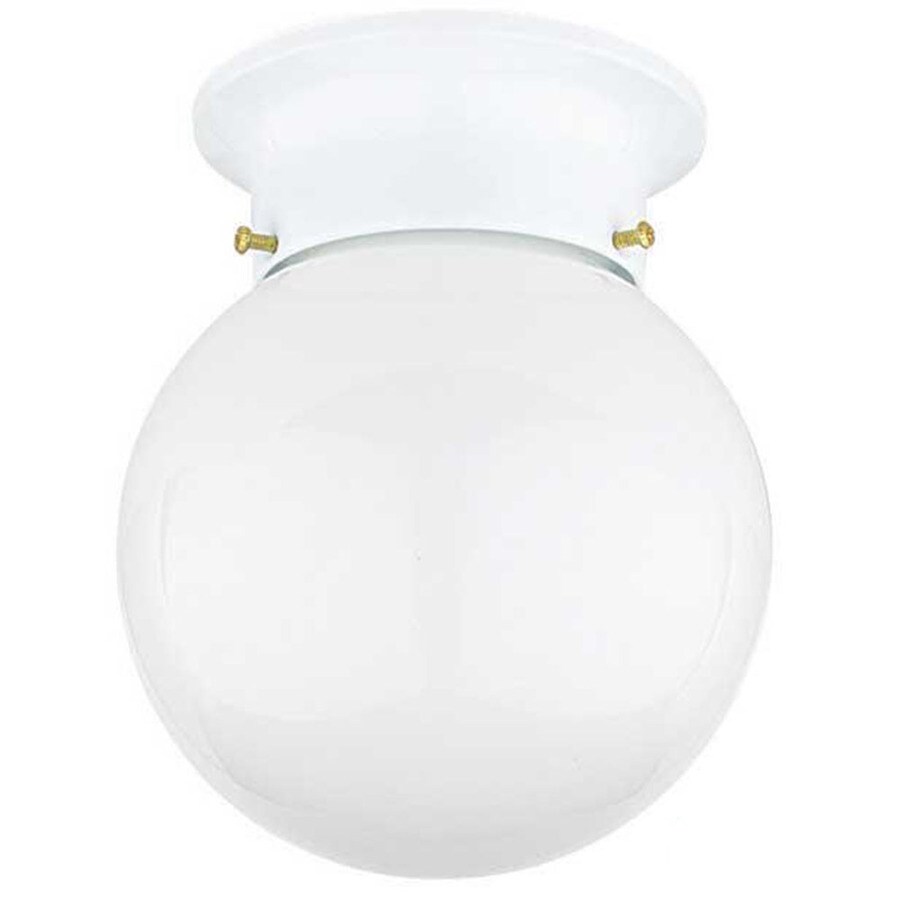 6-in W White Ceiling Flush Mount Light at Lowes.com
