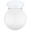 6-in W White Ceiling Flush Mount Light at Lowes.com