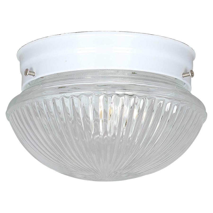 Ashton 7.5-in W White Ceiling Flush Mount Light at Lowes.com