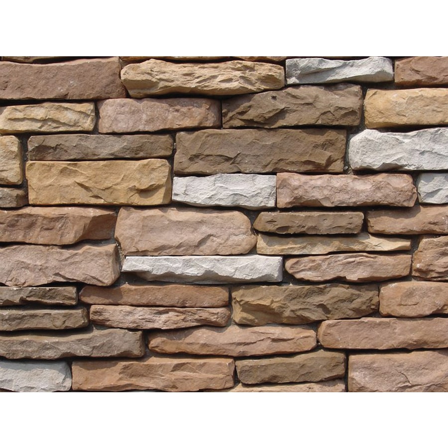 Ply Gem Stone Shadow Ledgestone 10-sq ft Earthtone Faux Stone Veneer at ...