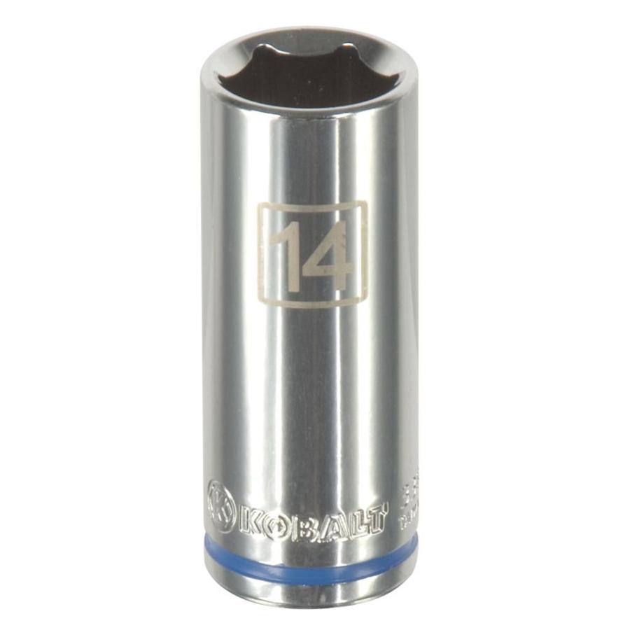Kobalt 1/4-in Drive Metric 14mm Deep Socket in the Sockets & Socket ...