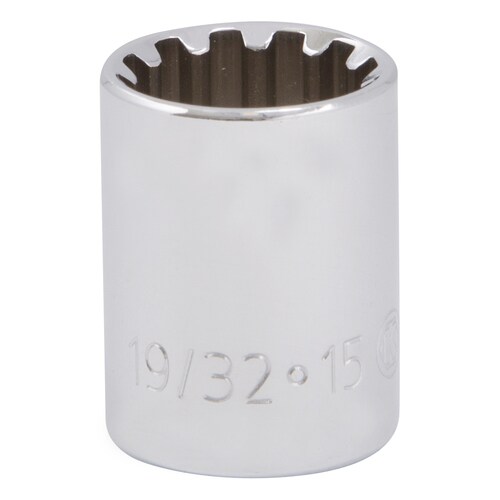 Kobalt Standard (SAE) 3/8-in Drive Spline 19/32-in Shallow Socket in ...