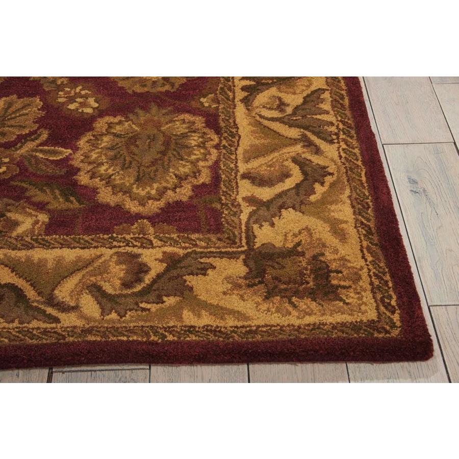 Nourison India house 5 x 8 Wool Burgundy Abstract Area Rug at Lowes.com