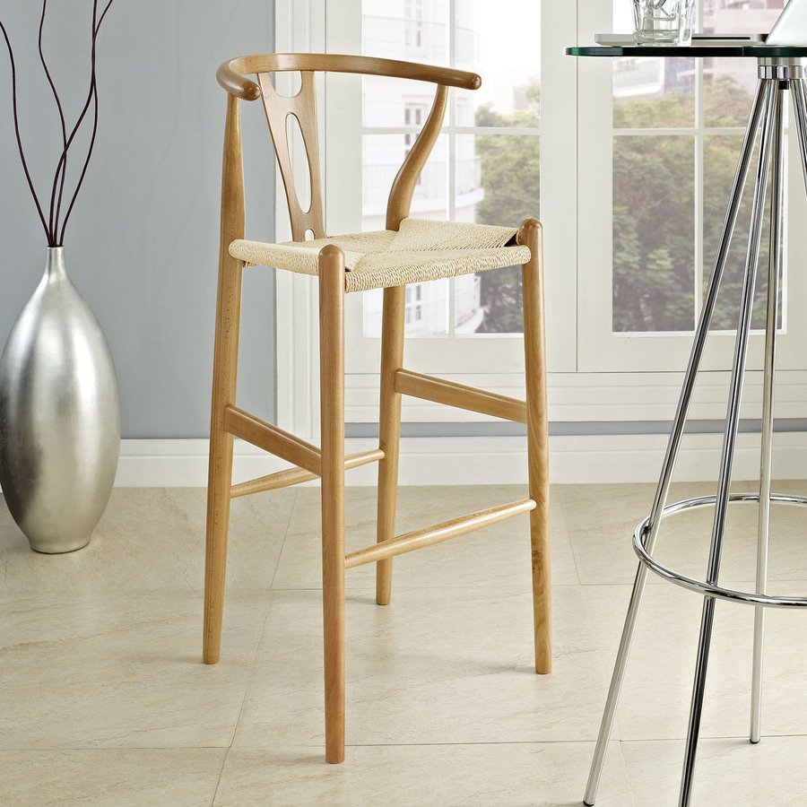 Modway Hourglass Natural Bar Stool at Lowes.com