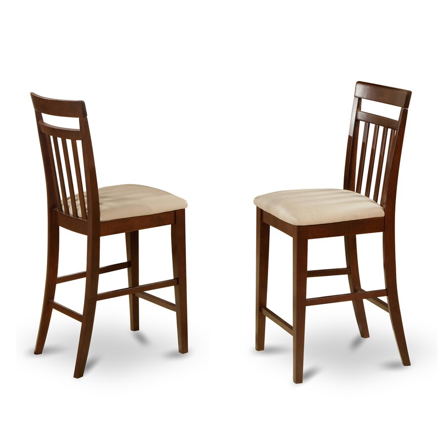 East West Furniture Set of 2 Mahogany Counter Stools at Lowes.com
