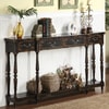Coast to Coast Apperson Black Rub Through Wood Country Console Table at ...