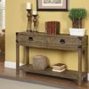 Coast to Coast Caramel Burnished Natural Wood Rustic Console Table at ...