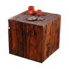 William Sheppee Saal Dark Brown Wood Rustic End Table at Lowes.com