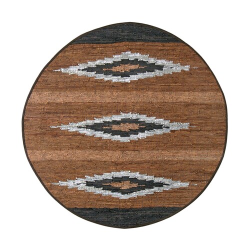 ST CROIX TRADING Matador Brown Round Indoor Handcrafted Southwestern ...