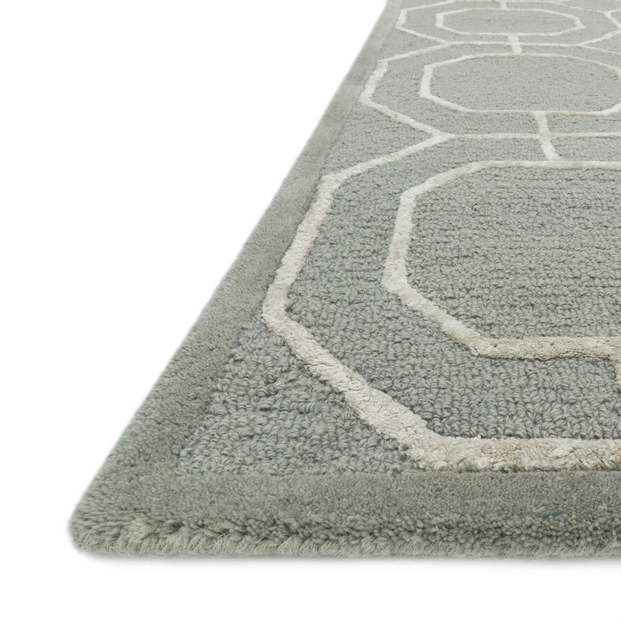 Loloi Panache 8 X 10 (ft) Wool Sage/Ivory Geometric Area Rug at Lowes.com