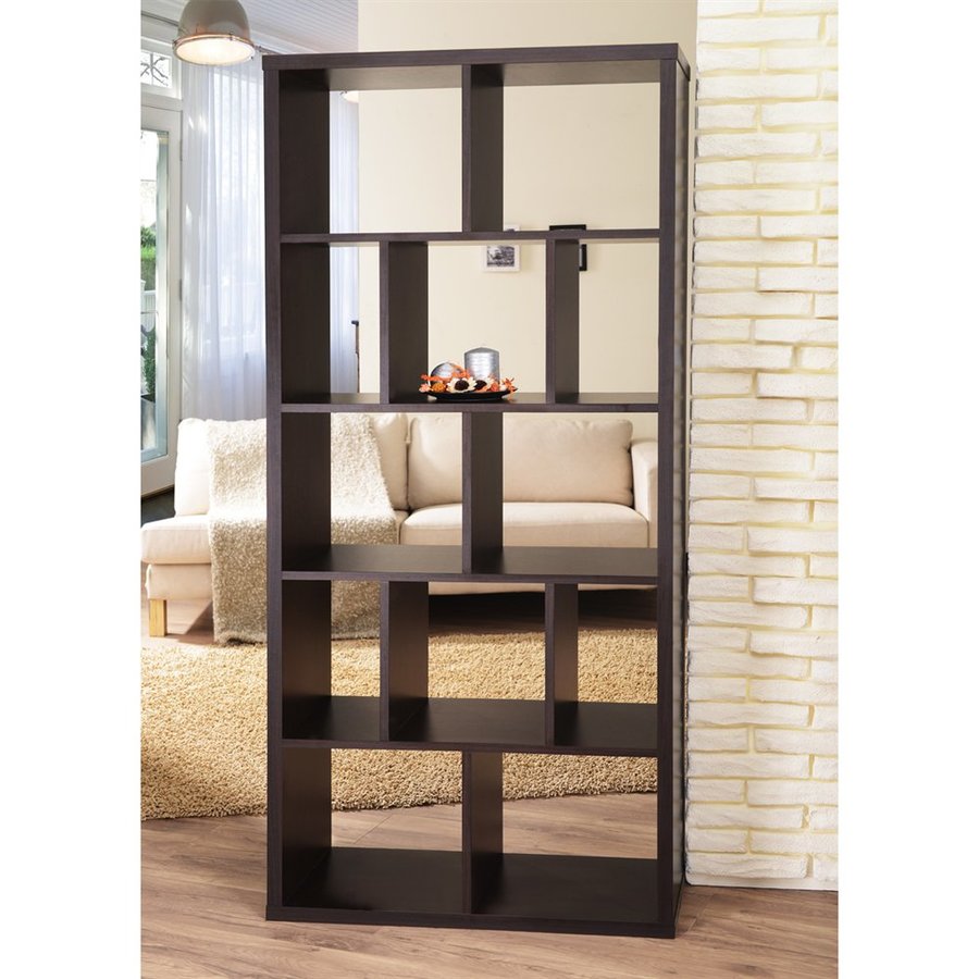 Enitial Lab Roque Walnut 12-Shelf Bookcase at Lowes.com