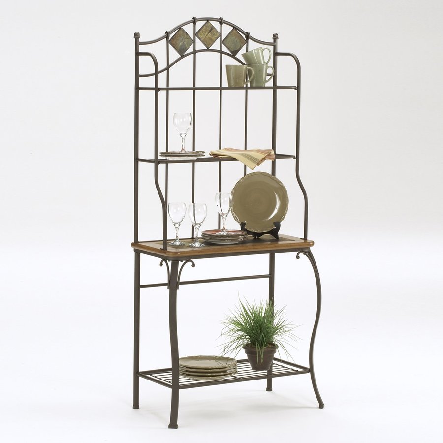 Hillsdale Furniture Lakeview Brown Metal Bakers Rack at Lowes.com