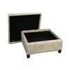 ORE International Old World Casual French Script Storage Ottoman at ...