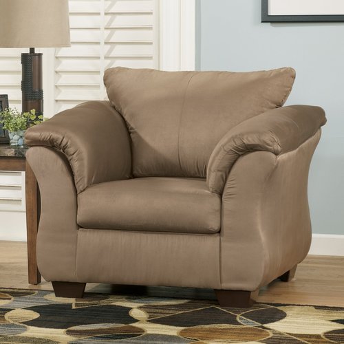 Signature Design by Ashley Darcy Casual Mocha Microfiber Club Chair at ...