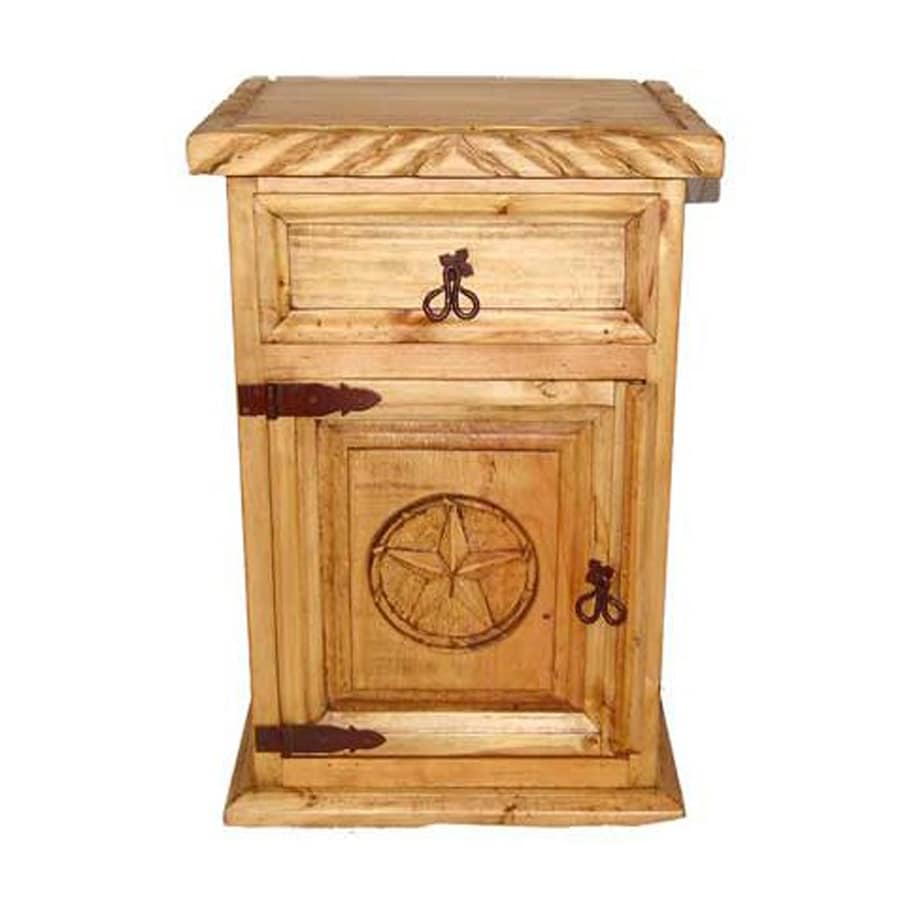 Million Dollar Rustic Natural Pine Nightstand at Lowes.com
