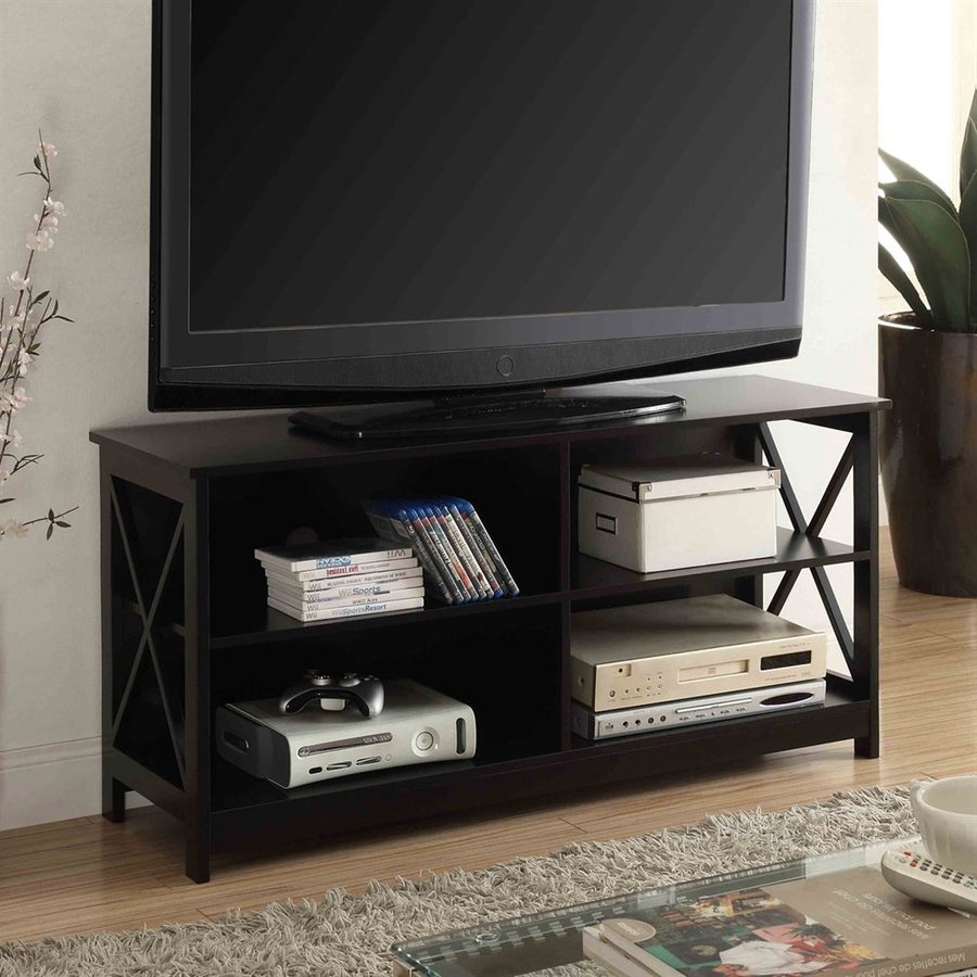 Convenience Concepts Oxford Black Rectangular TV Cabinet at Lowes.com