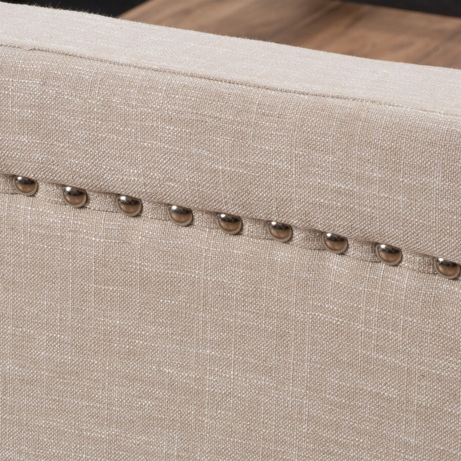 Conor Light Beige Queen Upholstered Bed in the Beds department at Lowes.com