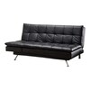 Furniture of America Hasty Black Faux Leather Futon at Lowes.com
