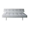 J&M Furniture White Faux Leather Futon at Lowes.com