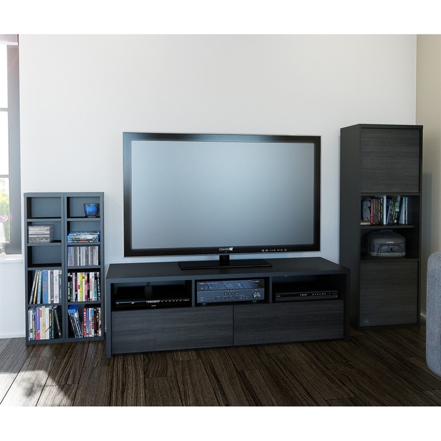 Nexera Sereni-T Black/Ebony Rectangular TV Cabinet at Lowes.com