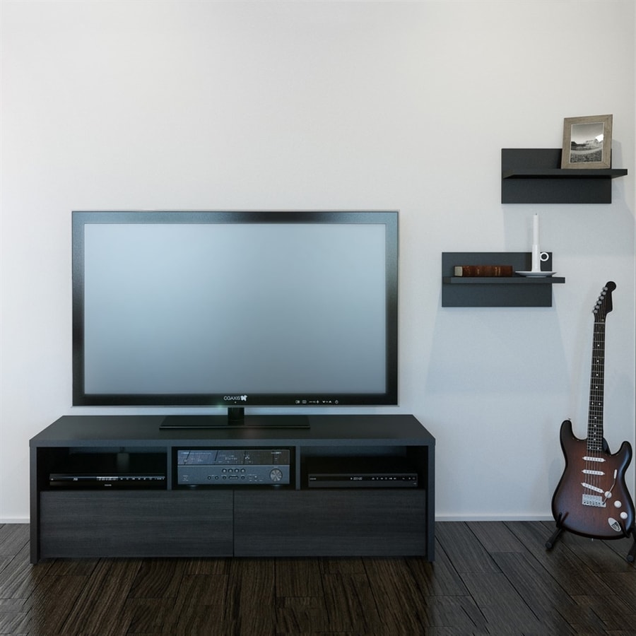 Nexera Sereni-T Black/Ebony Rectangular TV Cabinet at Lowes.com