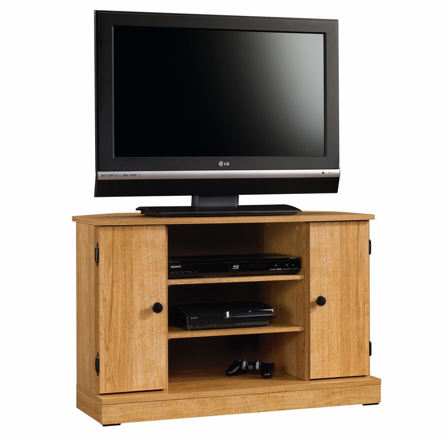 Sauder Beginnings Highland Oak Rectangular TV Cabinet at Lowes.com