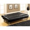 Furniture of America Bulle Black Faux Leather Futon at Lowes.com