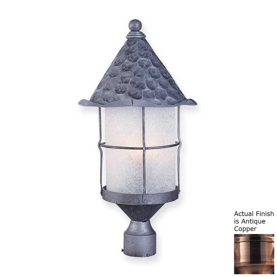 Rustica 3 Antique Copper Rustic/Lodge Outdoor Post Light in the Post ...