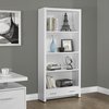 Monarch Specialties White Composite 4-Shelf Bookcase at Lowes.com