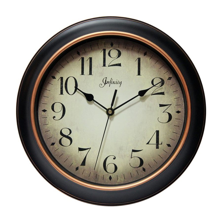 Infinity Instruments Hanover Analog Round Indoor Wall Clock At