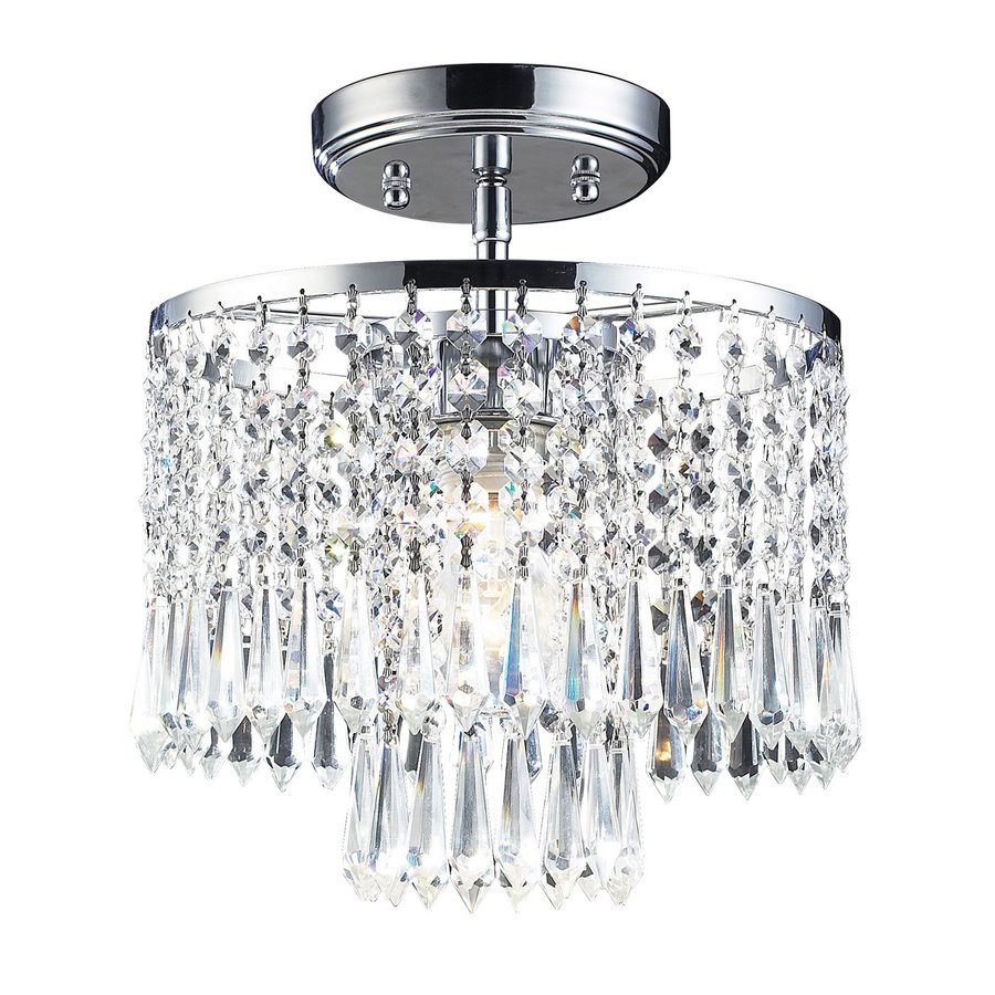 Westmore Lighting Optix 1-Light 10-in Polished Chrome Flush Mount Light ...