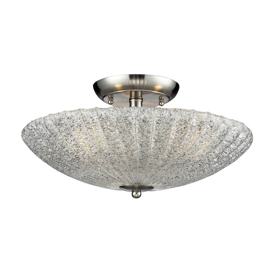 Westmore Lighting 1-Light 16-in Satin Nickel Flush Mount Light at Lowes.com