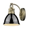 Golden Lighting Duncan 6.5-in W 1-Light Aged Brass Vintage Arm Wall ...