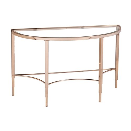 Boston Loft Furnishings Monroe Clear Glass Modern Console Table at ...
