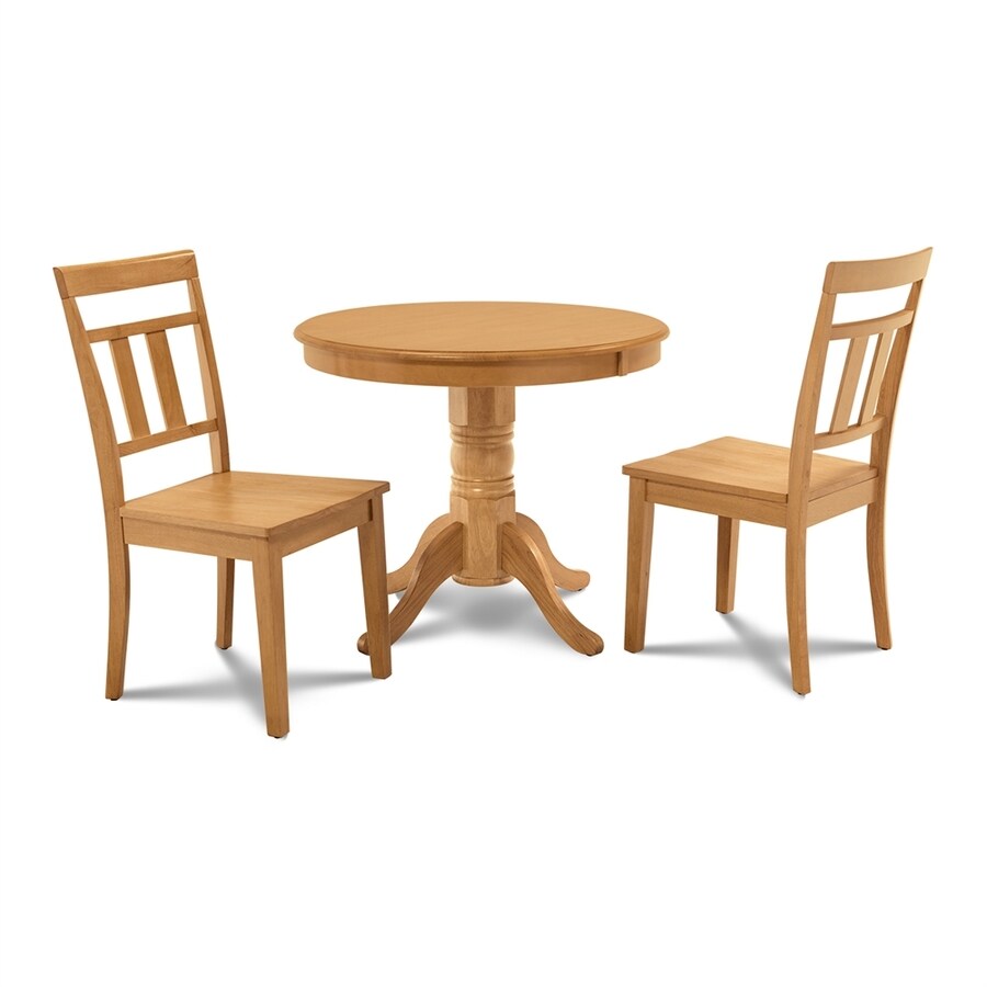M&D Furniture Brookline Oak Dining Set with Round Dining Table at Lowes.com