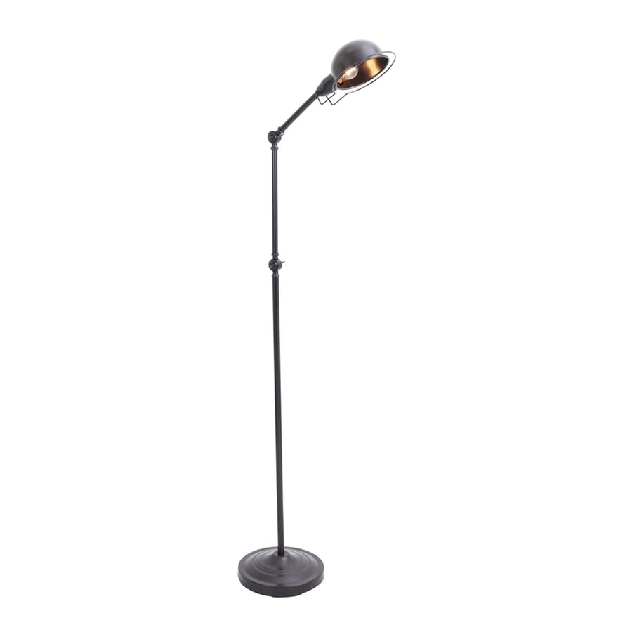 Lumisource Banks 64-in Antique Black Foot Switch Swing-arm Floor Lamp ...