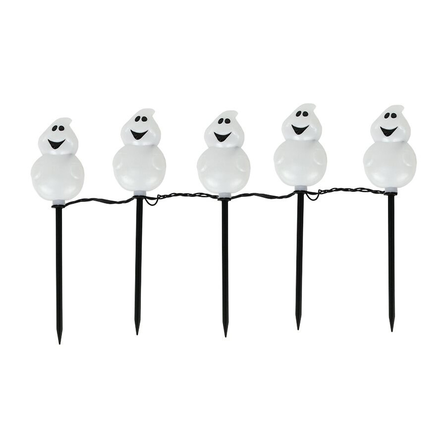 Northlight 5-Marker White Incandescent Ghost Halloween Pathway Markers ...