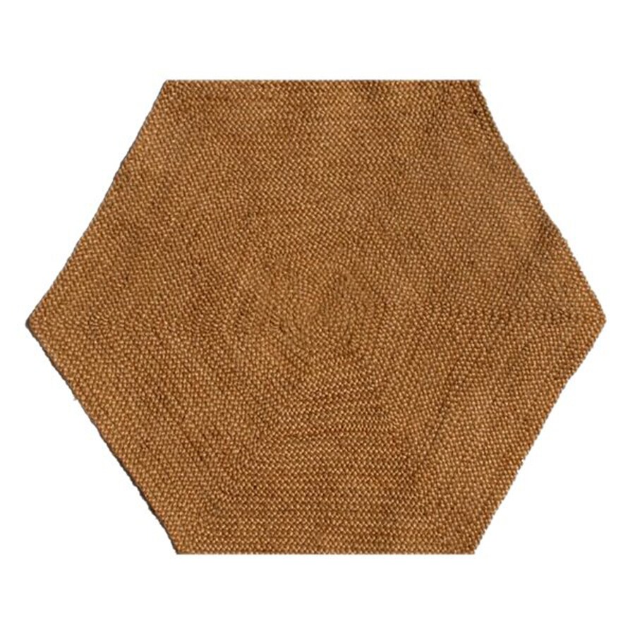 Acura Rugs Jute Natural Hexagonal Indoor Handcrafted Area Rug (Common ...