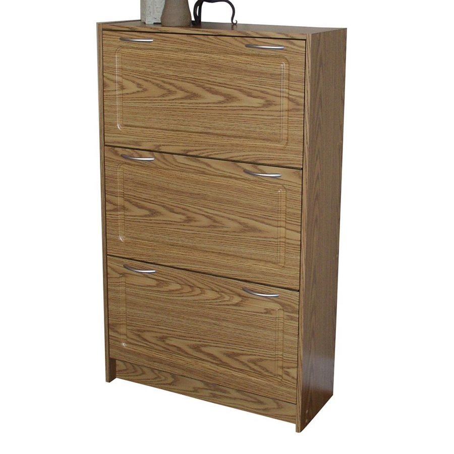 4D Concepts 36 Pair Oak Shoe Cabinet at Lowes.com