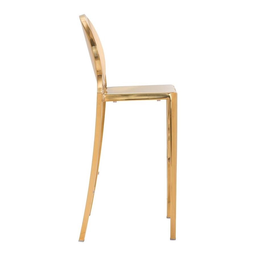 Zuo Modern Eclipse Set of 2 Gold Bar Stools at Lowes.com